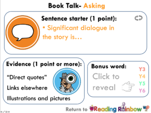 KS2 Interactive Reading Rainbow - The Training Space